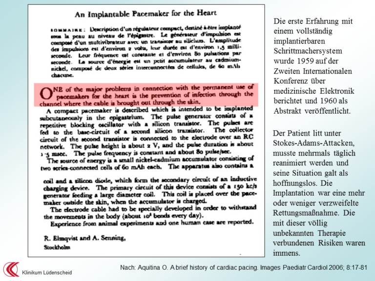 „1958: Ake Senning, Rune Elmqvist und der erste Herzschrittmacher ...